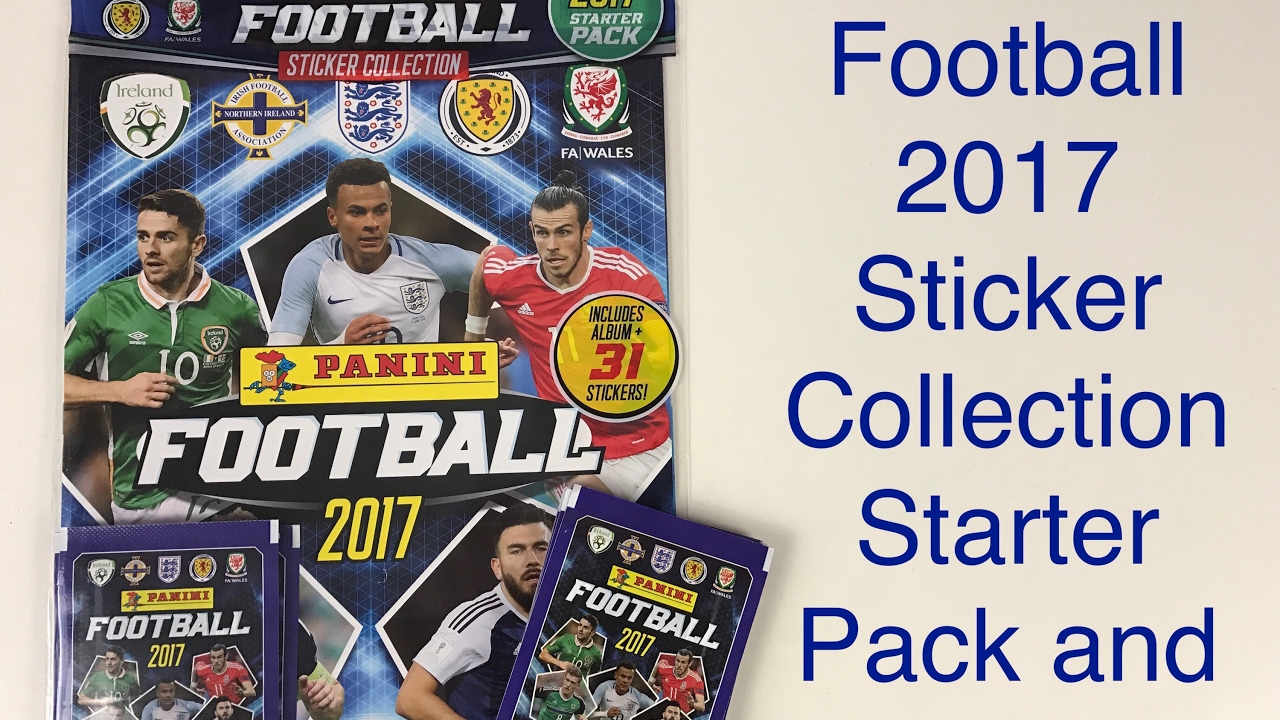 Panini Football 2017 sticker collection starter pack and 10 packets ...