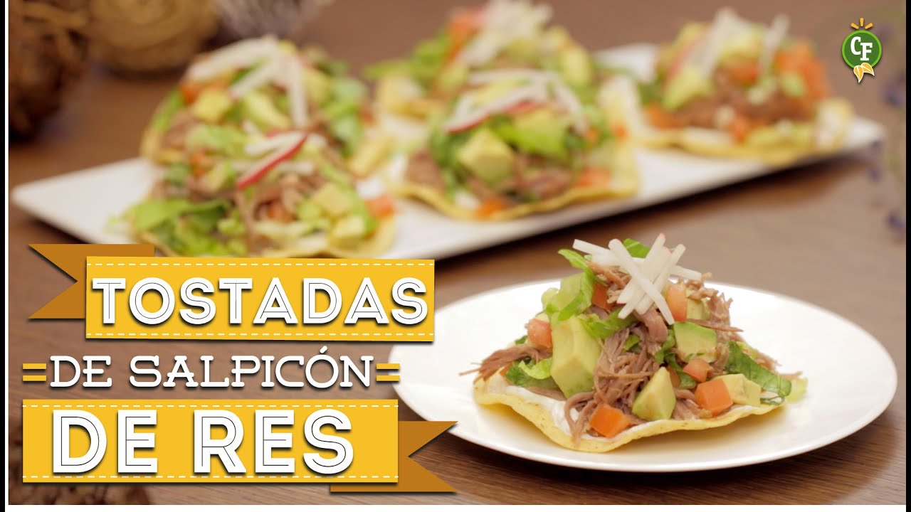 ¿Cómo preparar Tostadas de Salpicón de Res? - Cocina Fresca - YouTube