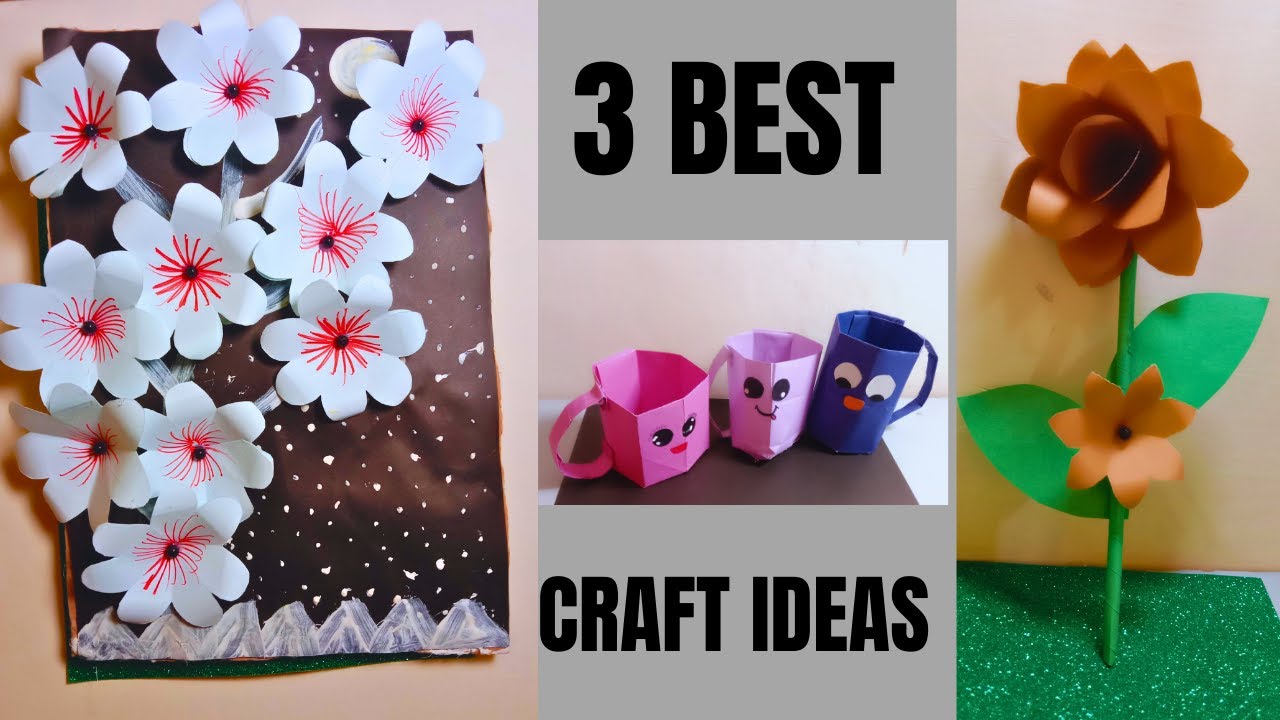 3 Best Paper Craft Ideas | Easy Paper Craft - YouTube