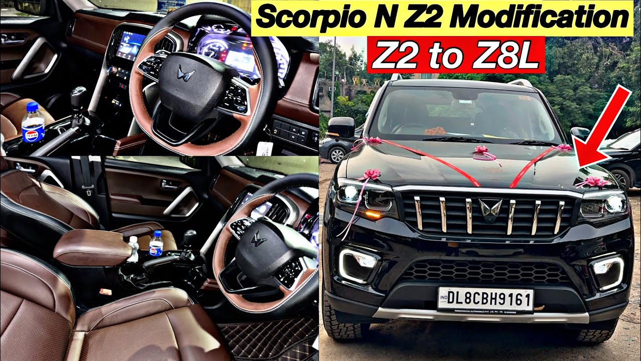 Scorpio N Z2(Base) fully Modified to Z8L(Top) | Top Model Headlights ...