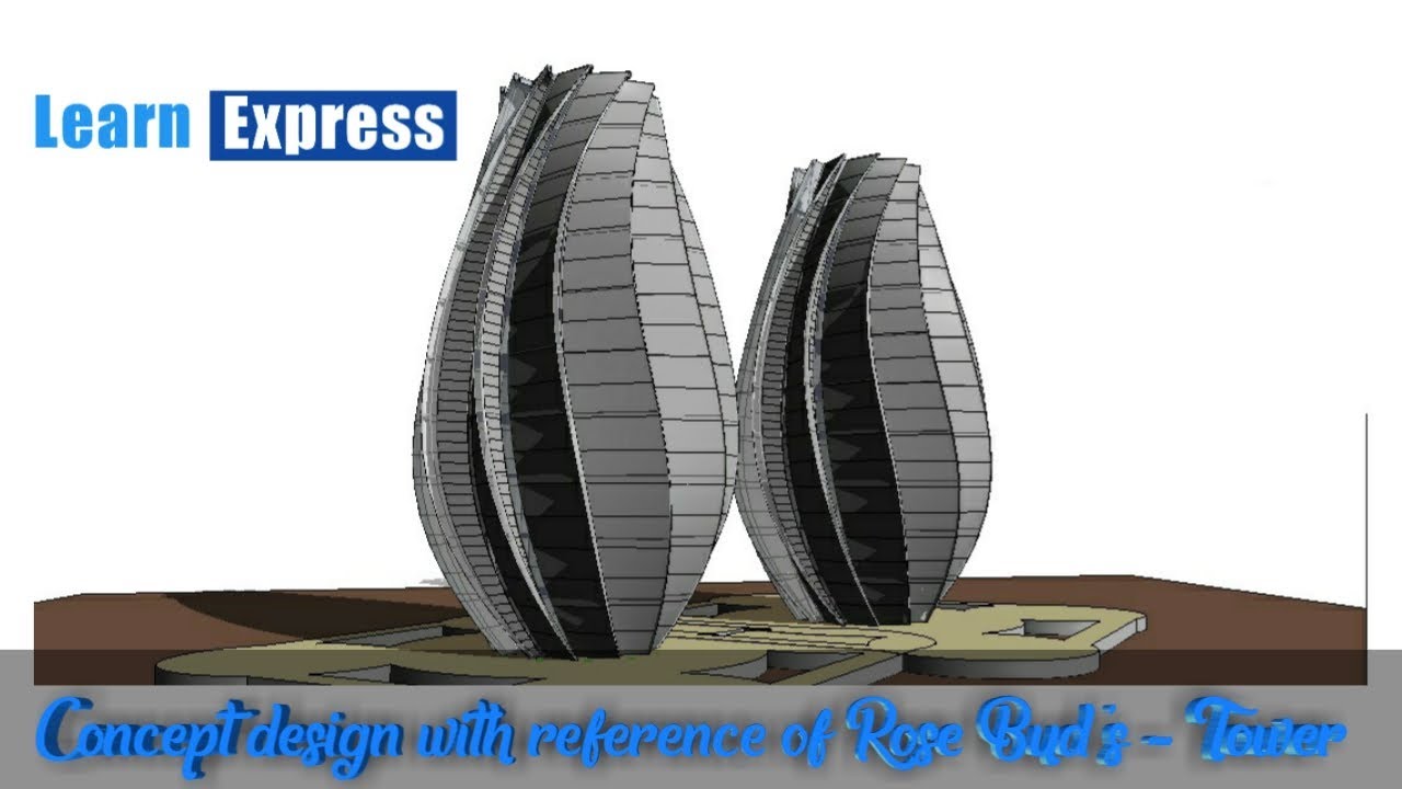 Concept Architecture design Rose Bud Tower using conceptional mass in ...