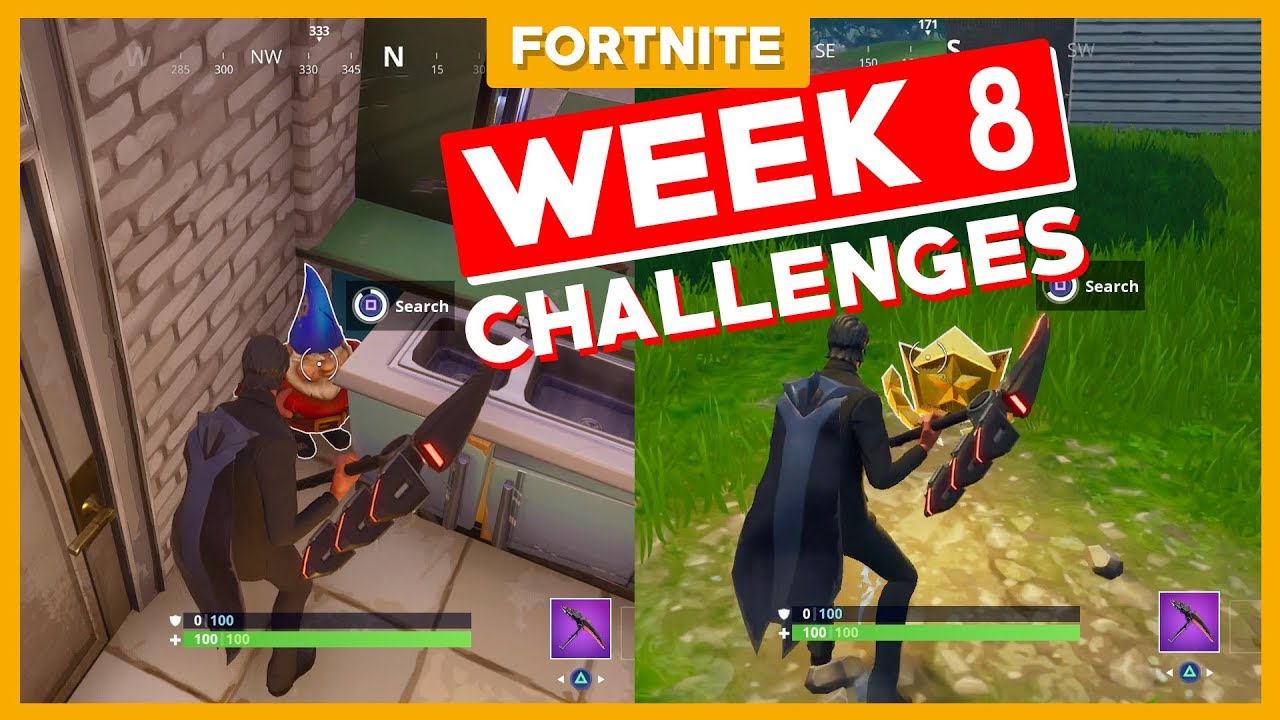 ALLE WEEK 8 CHALLENGES! - Fortnite - YouTube