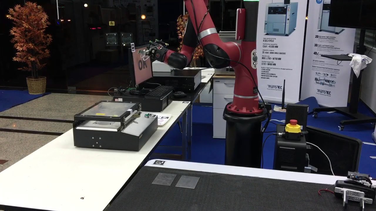 Rethink Robotics Sawyer simulation ICT process - YouTube
