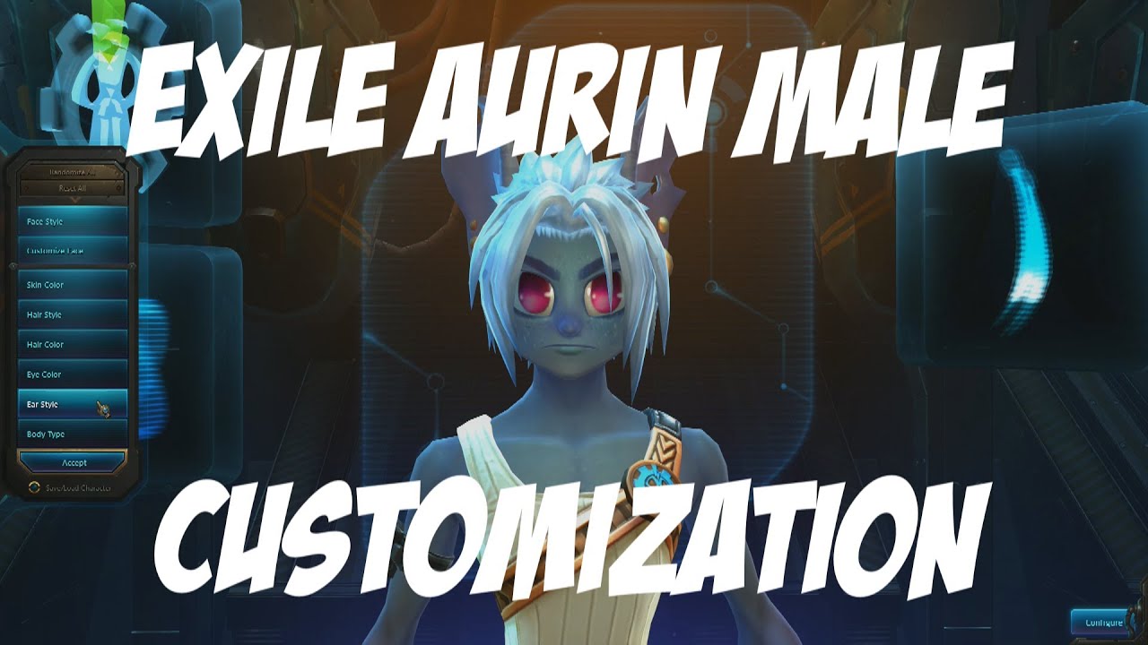 Aurin Male Customization & Features - Wildstar Online - YouTube
