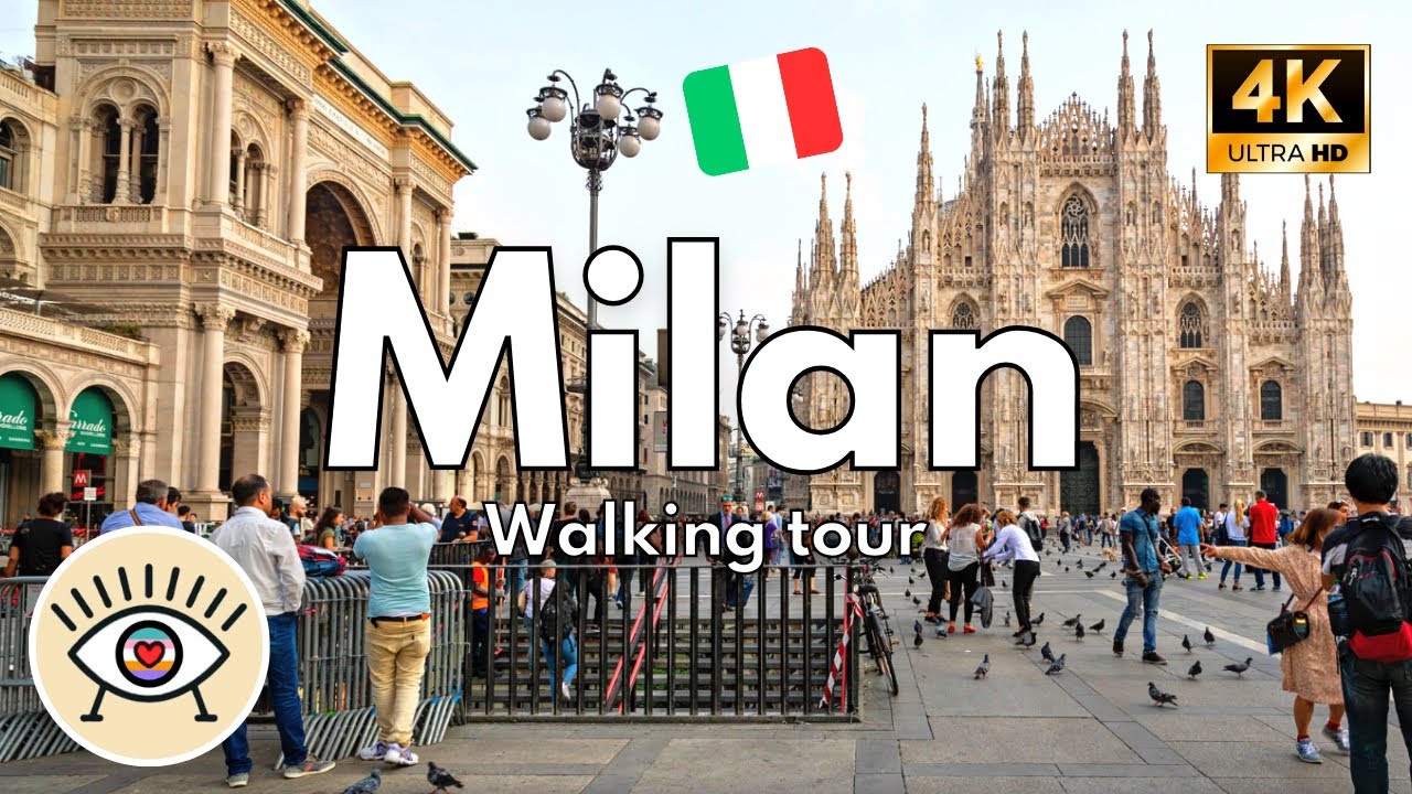 [4K] Milan, capital de la moda Italia "WALKING TOUR" | ¡Paseo a pie con ...