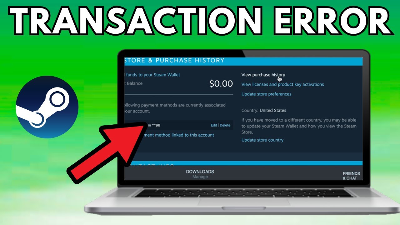 How To Fix Steam Pending Transaction Error - YouTube