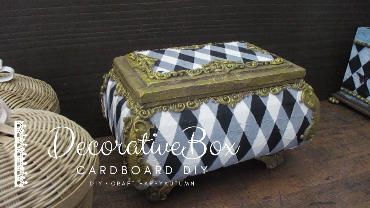DIY decorative cardboard box / storage box / from Recycled Cardboard ...