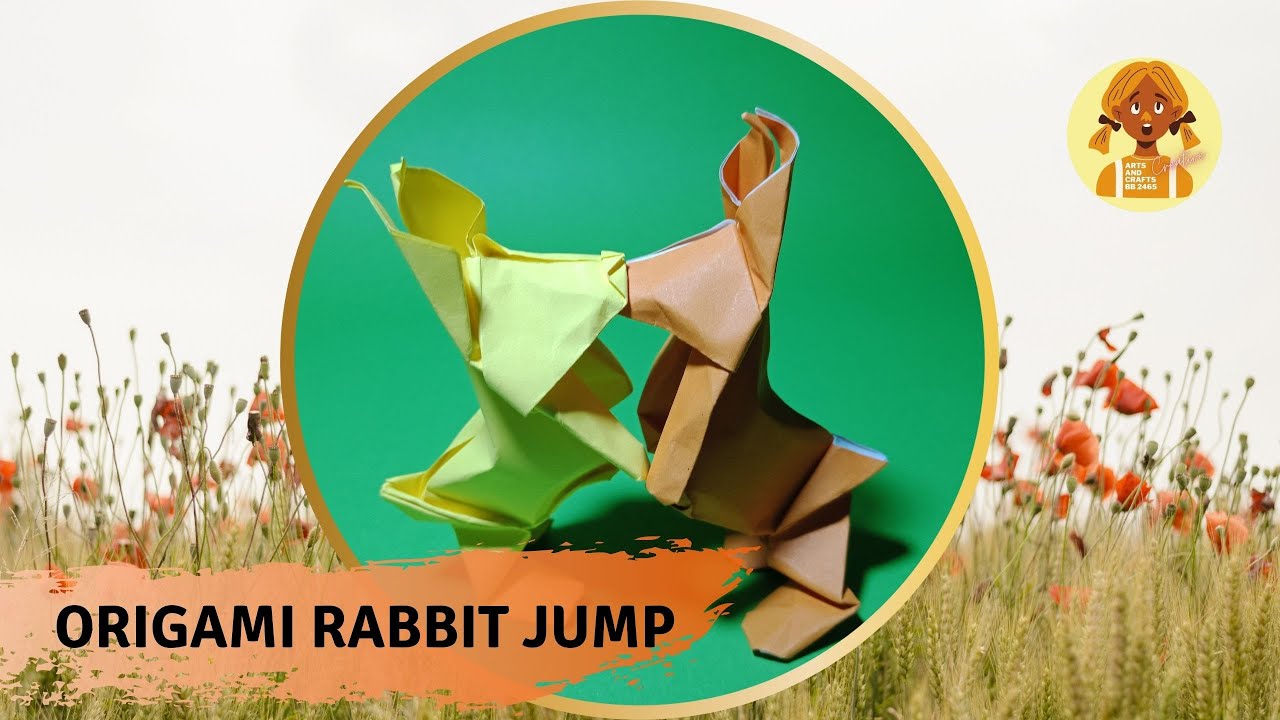 ORIGAMI RABBIT JUMP l RABBIT JUMPING TUTORIAL l ORIGAMI TOYS l พับ ...