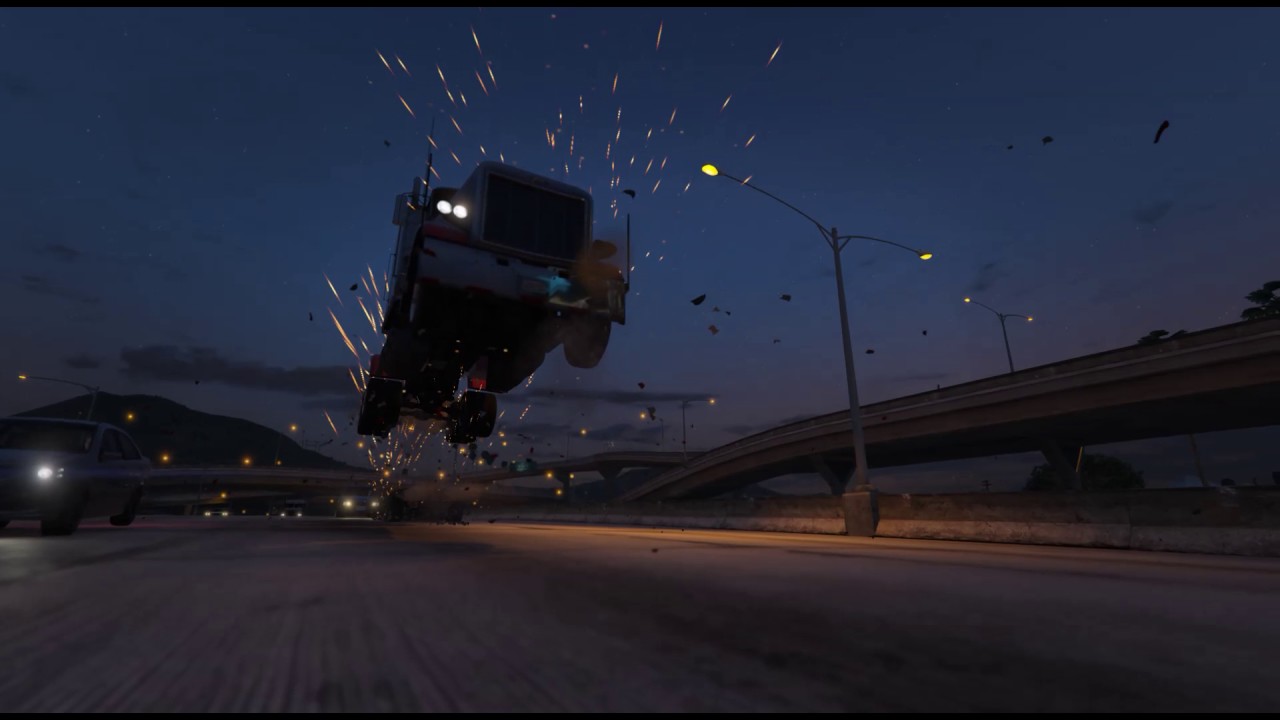 GTA V 5 ramp buggy highway test drive - YouTube