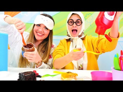 Şans yemeği Challenge! Ayşe ve İrem ile eğlenceli oyun videosu