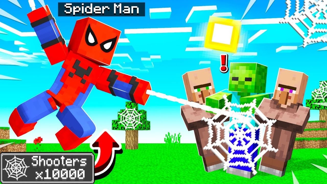 Becoming Spider-Man in Minecraft! (Web Shooters) - YouTube