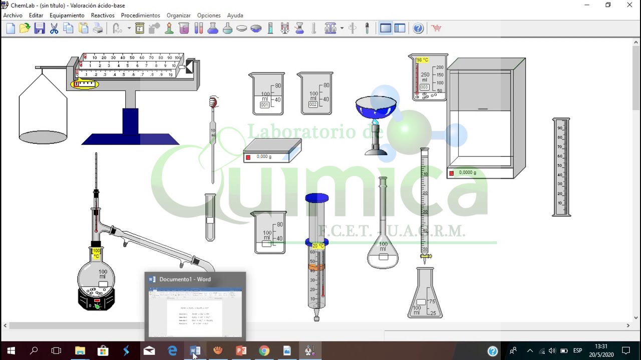 Descarga, instalación y uso del software ChemLab - YouTube