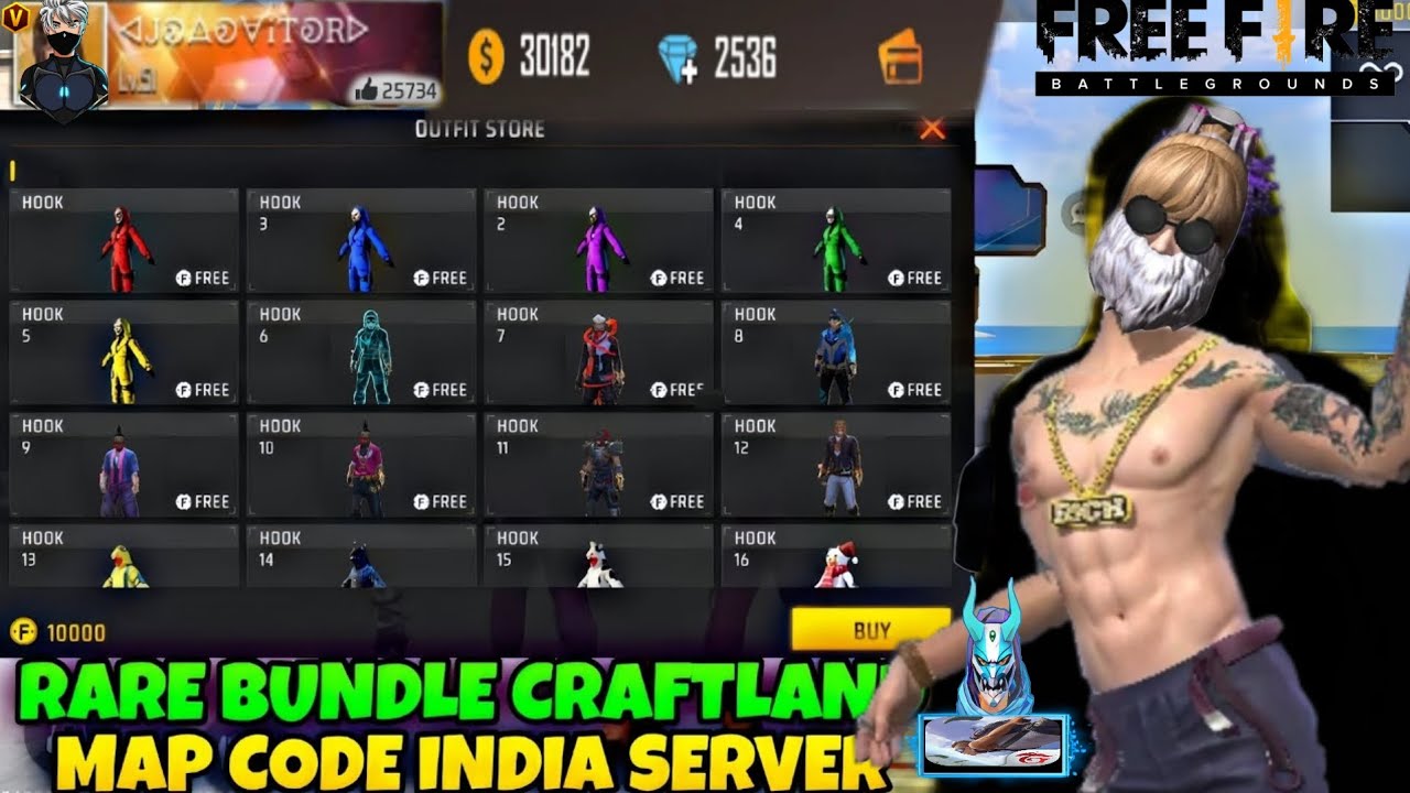 🤑 FREE FIRE CRAFTLAND NEW MAP CODE 🔥 GOD MOD CRAFTLAND 😱 FREE FIRE BUNDLE MAP CODE |TN GHOSHT ...