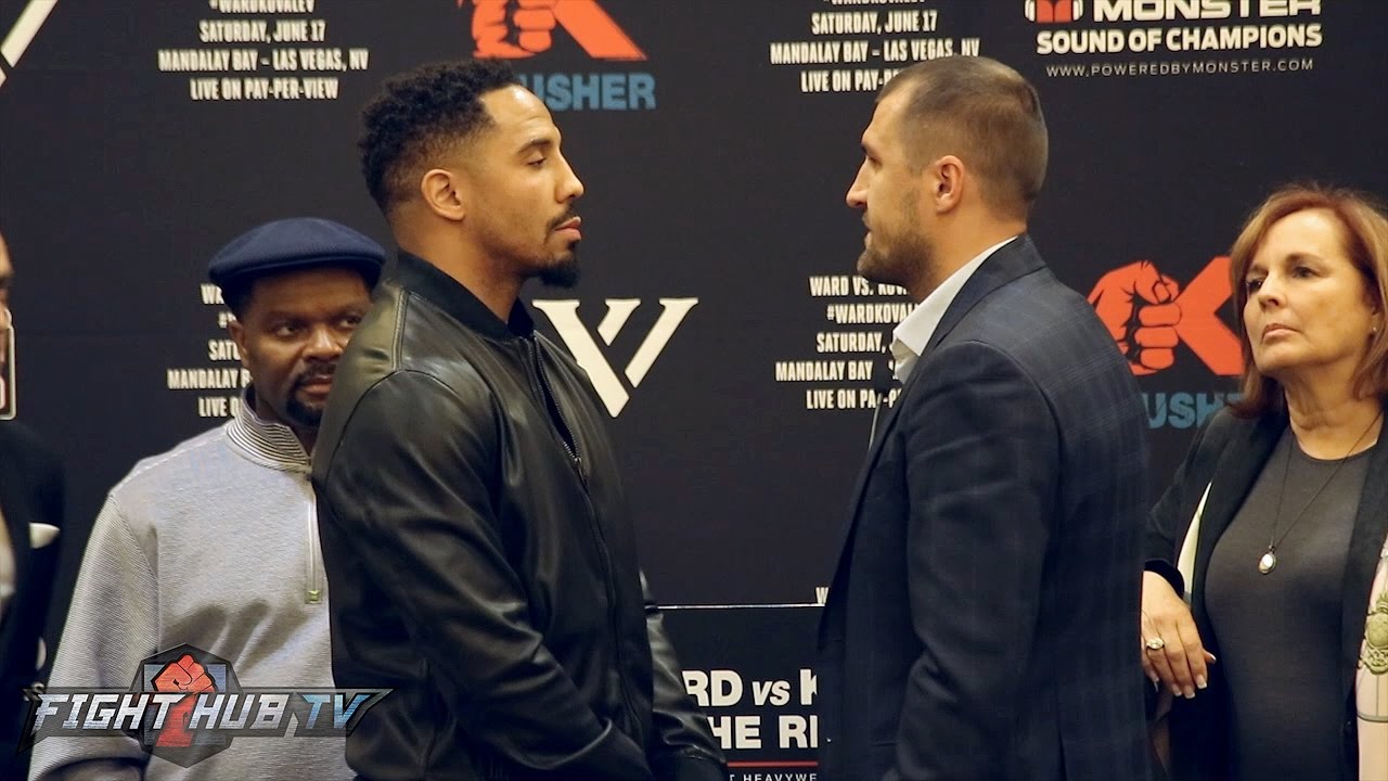 THE OFFICIAL Andre Ward vs. Sergey Kovalev 2 FULL FACE OFF VIDEO ...
