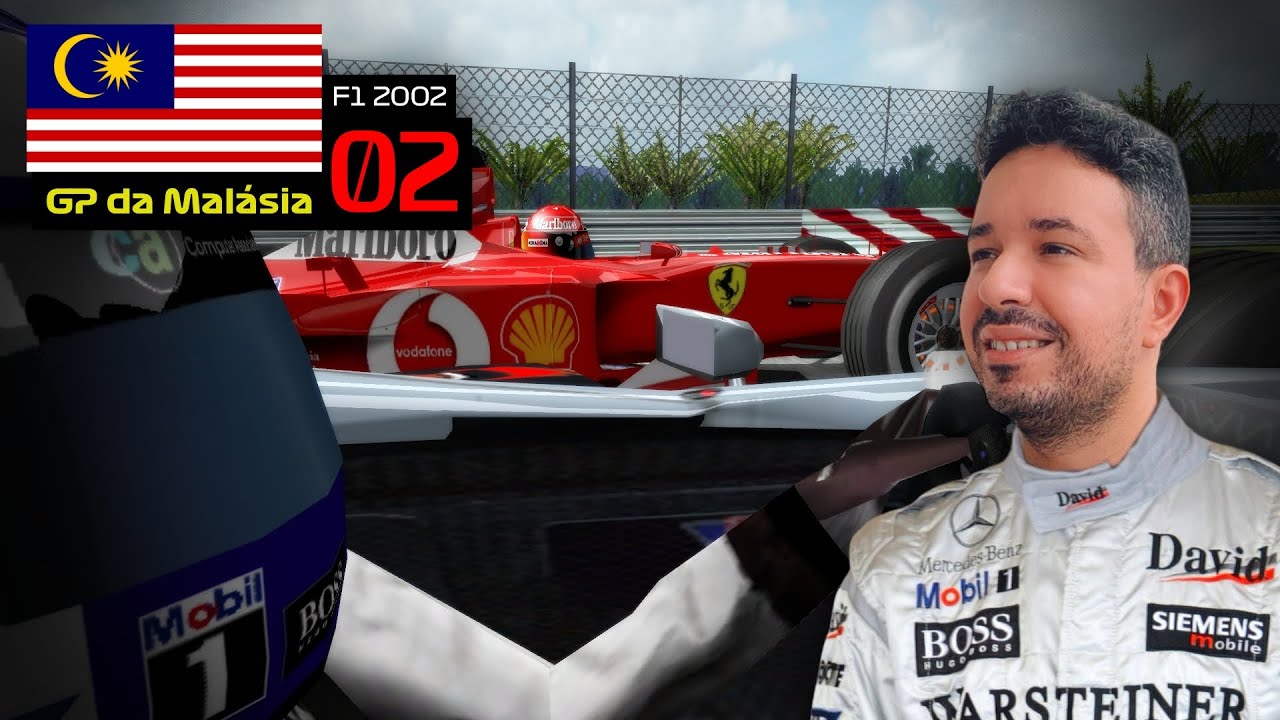 F1 CHALLENGE | 2002 | MCLAREN-MERCEDES | MP4-17 | GP DA MALÁSIA | ALEMÃO EM PERIGO! | 02 - YouTube