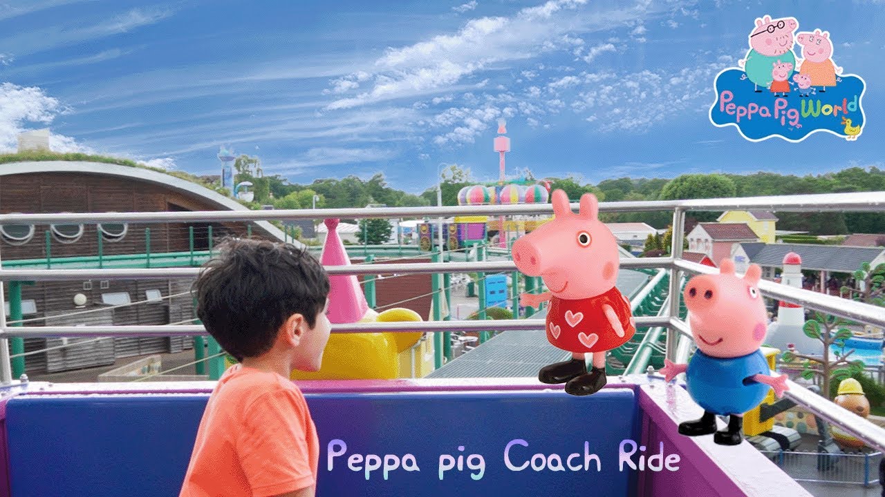 PEPPA PIG COACH RIDE AT PEPPA PIG WORLD #peppapig #peppapigworld - YouTube