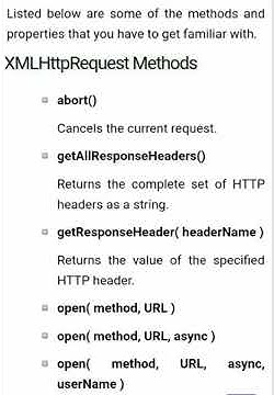 What is Xmlhttp request model ? Its methods and properties? - YouTube