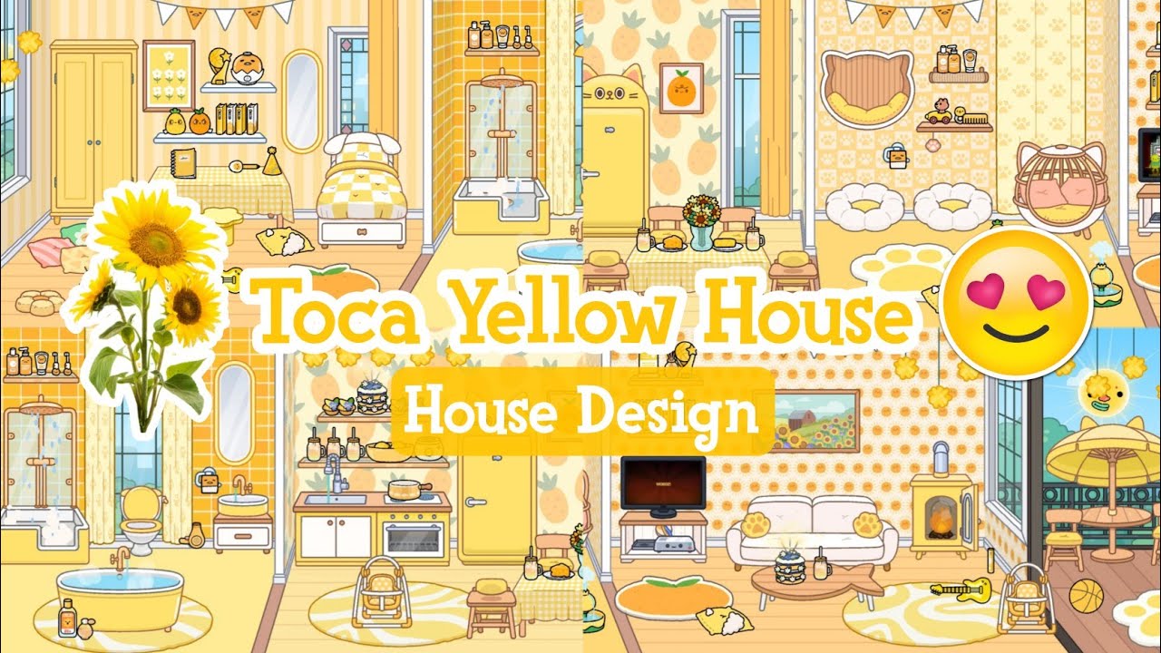Toca Life World Yellow House Design 🌻💛 | Toca Boca - YouTube