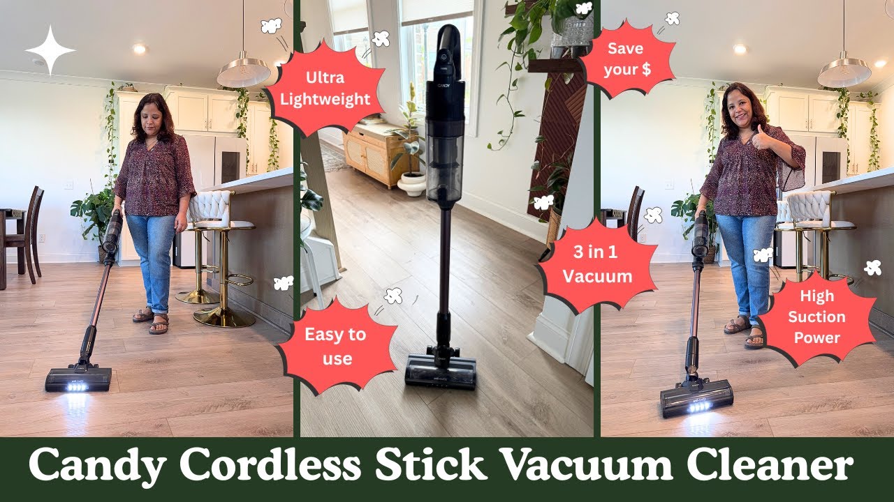 Candy Stick Vacuum Cleaner Unboxing & Review | Cordless Rechargeable ...