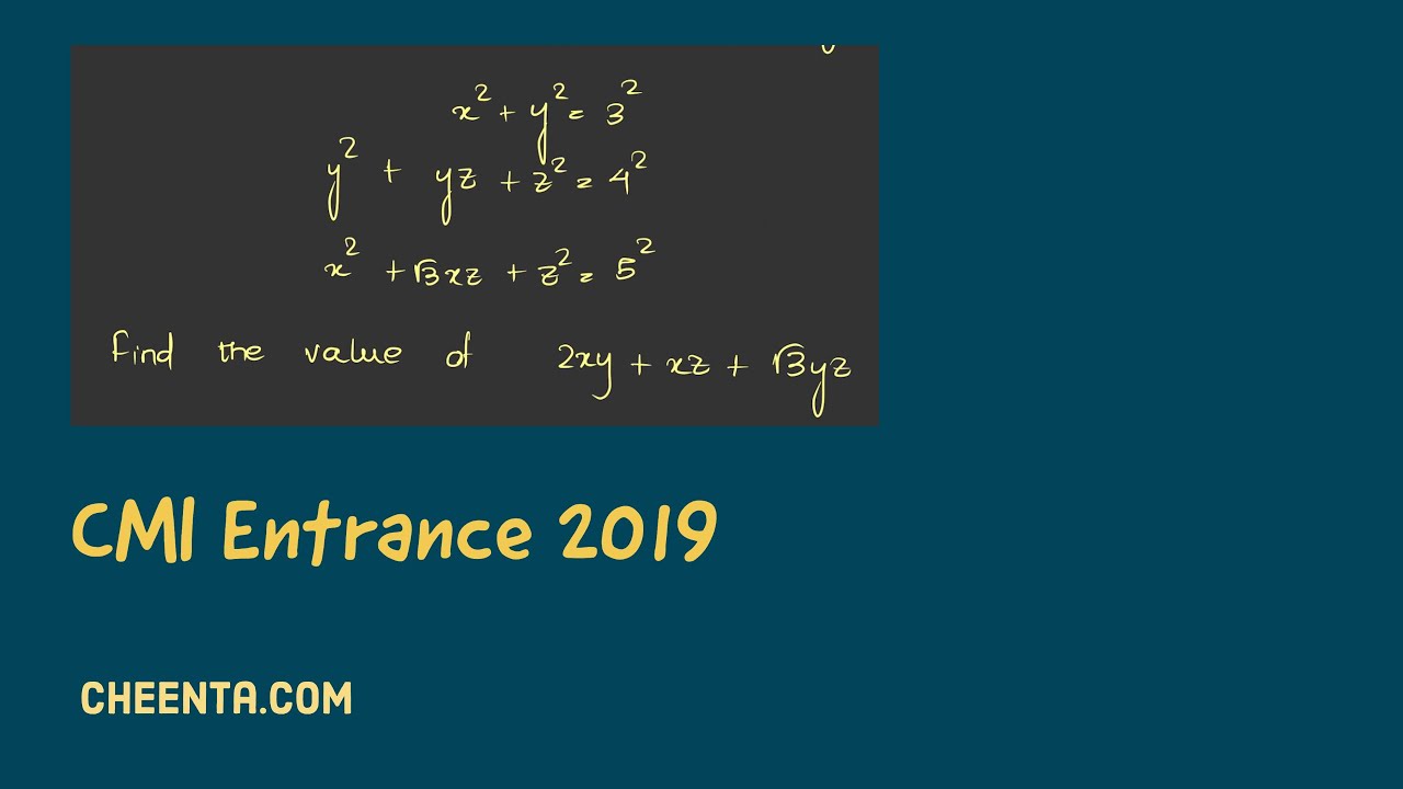 Learn how to solve multivariable equations using Geometry - CMI 2019 ...