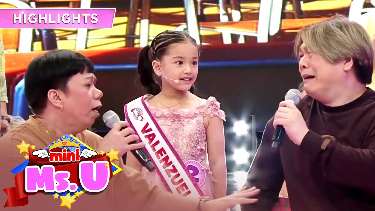 Mini Miss U Glenisha shows off her acting skills with MC and Lassy | Mini Miss U - YouTube