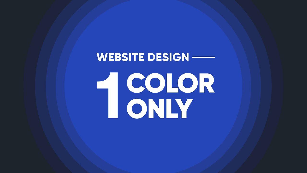 Website Design Using Only 1 Color - YouTube