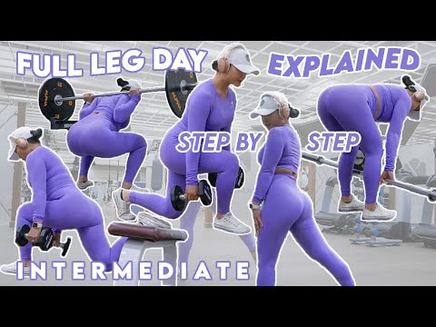 STEP BY STEP LOWER BODY DAY USING BASIC GYM EQUIPMENT (INTERMEDIATE ...