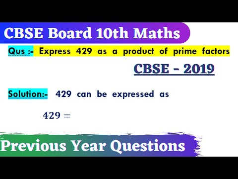 Express 429 as a product of prime factors @Srvclasses.#boardexam2024 ...