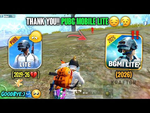 🥺Thank You PUBG MOBILE LITE (2019-2026)😥 Pubg/Bgmi Lite Confirm?😳Release Date 2026 😨🔥