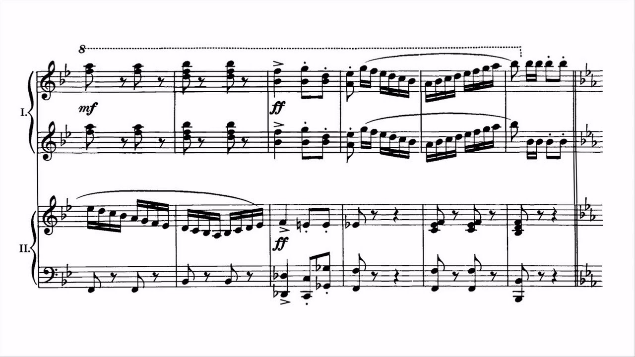 Saint-Saëns: Pas Redoublé, Op. 86 (Piano, 4 Hands) - YouTube