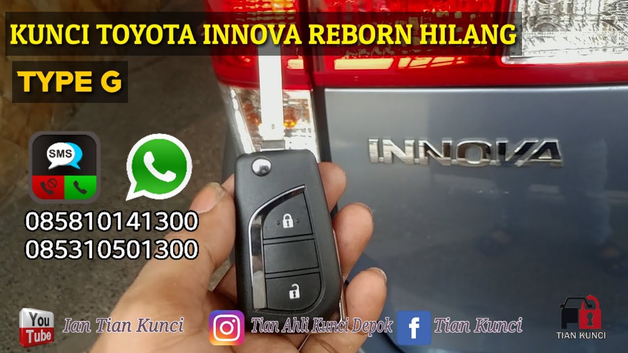 kunci mobil innova reborn hilang / kunci toyota innova hilang - YouTube