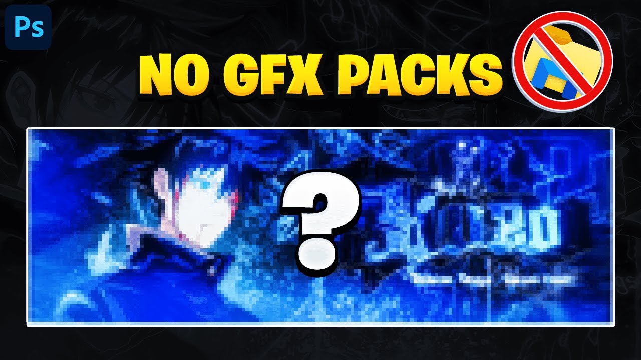 Making A Header Design With NO GFX PACKS CHALLENGE! - YouTube