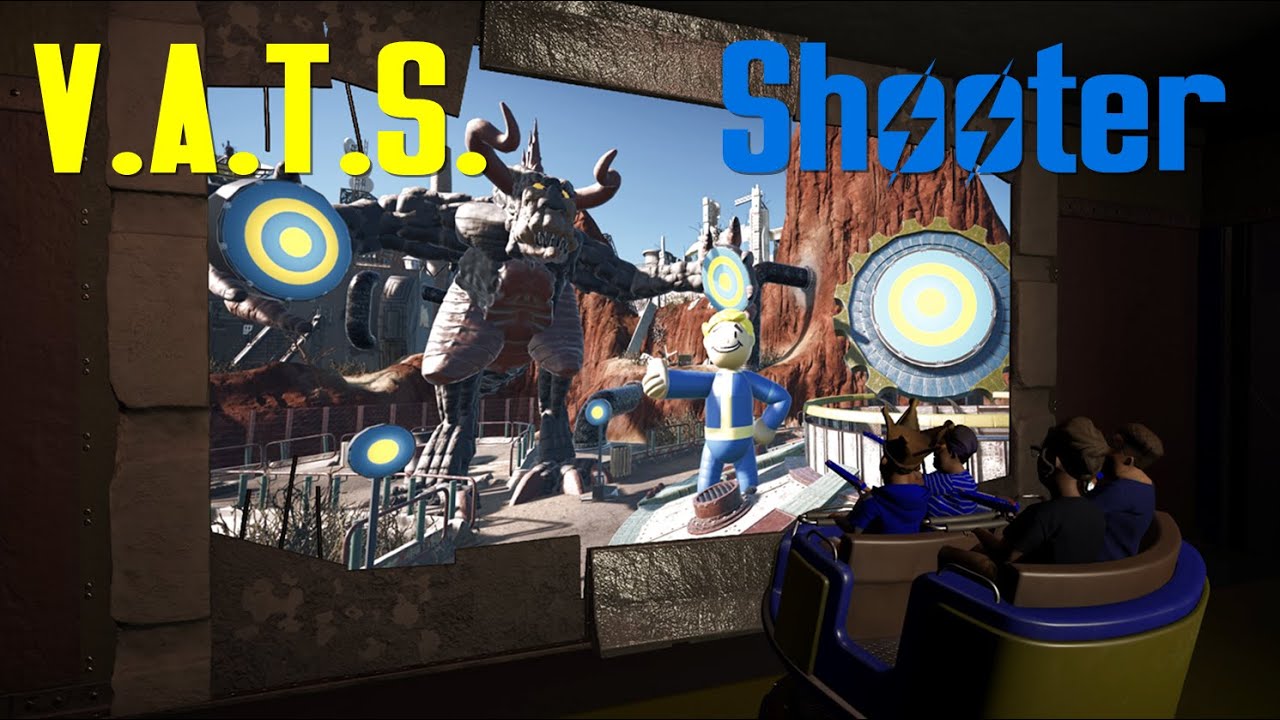 V.A.T.S. Shooter [4D Fallout Shooting Darkride - Planet Coaster] - YouTube