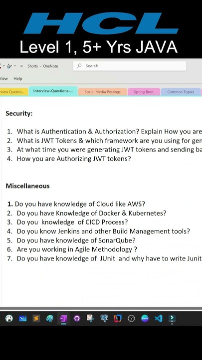 Java, Spring Boot & MicroServices Interview Questions | HCL Technologies | Level 1 | 5+ Yrs ...