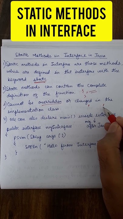 Static Method In Interface Java Javaprogramming Learning Tutorial Youtube 