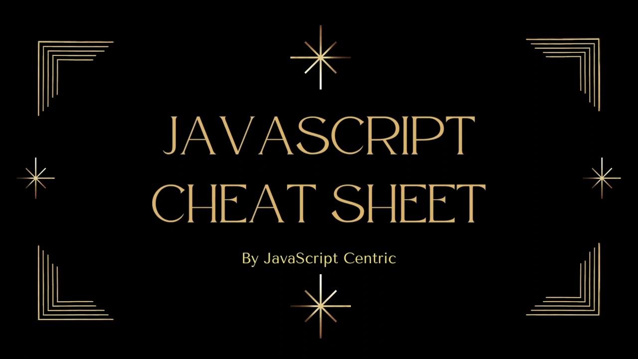 JavaScript Cheat Sheet For Interview Preparation 2022 | By JavaScript ...