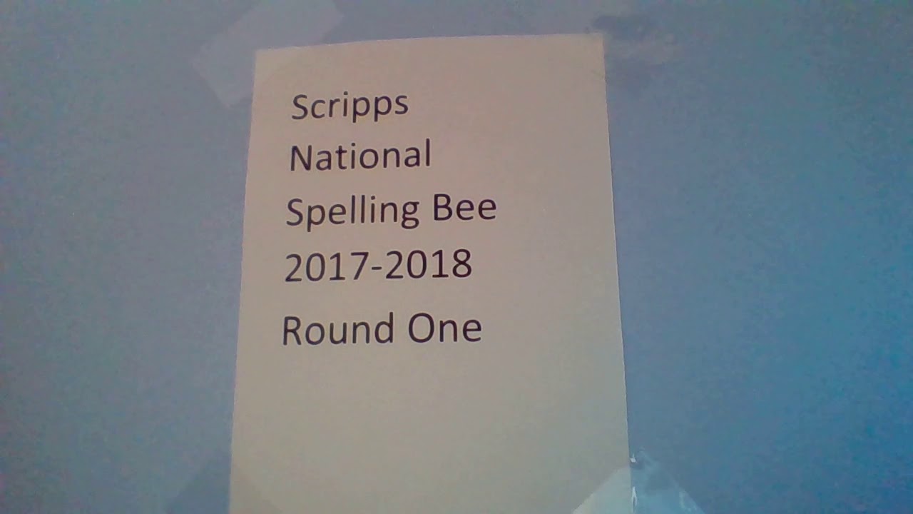 Spelling Bee Round One - YouTube