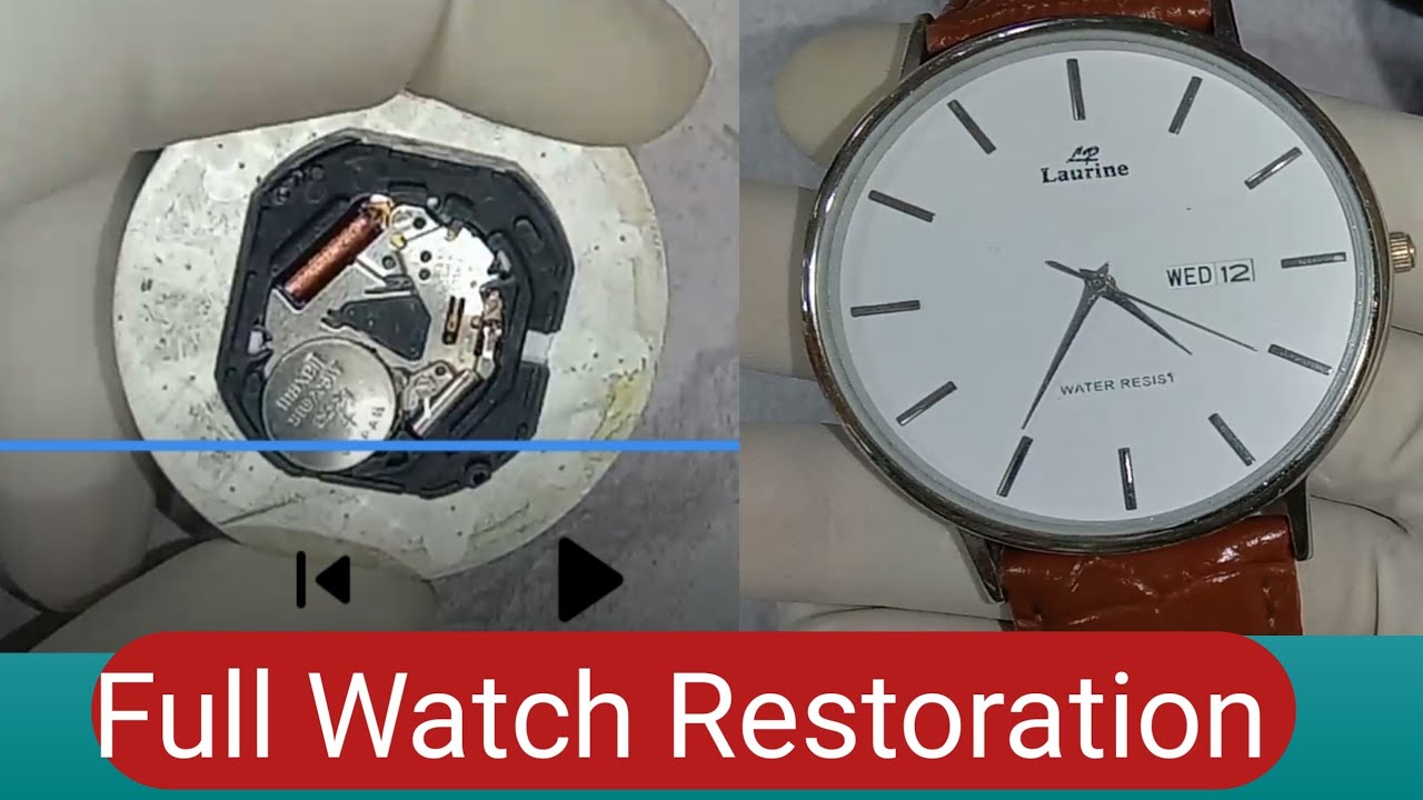 How To Quartz Movement Restoration। Repairing Laurine Watch Movement ...