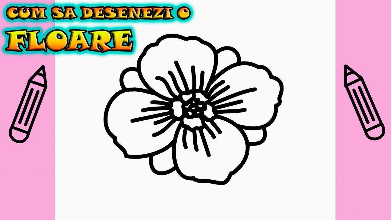 Cum Sa Desenezi O FLOARE | Deseneaza Singur | Invata Usor sa Desenezi ...