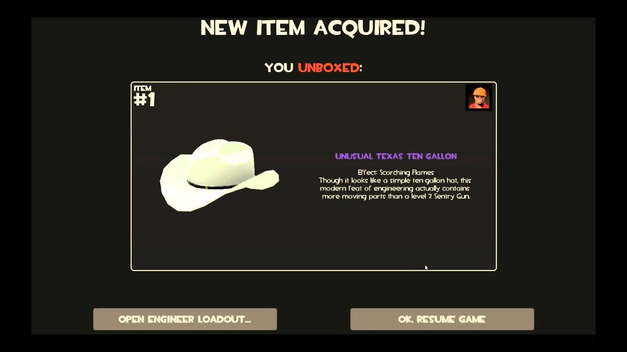 Team Fortress 2 - Unboxing an Unusual Hat With Scorching Flames ...