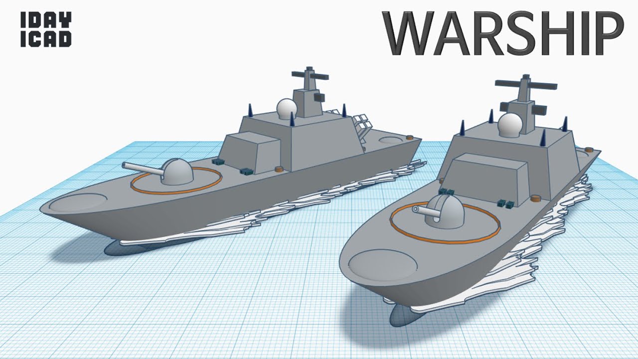 1day1cad Warship Tinkercad Know How Style Education Youtube
