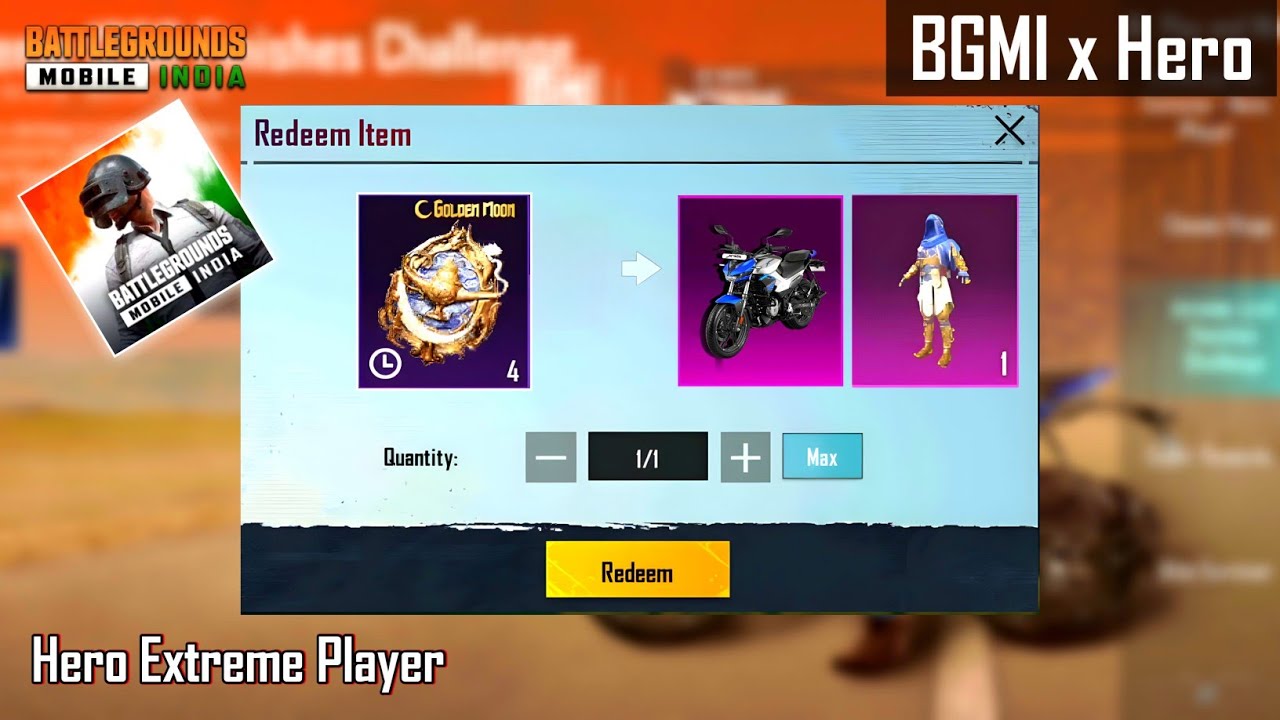 BGMI X HERO EXTREME PLAYER EVENT | HERO BIKE SKIN ? | NEW CLASSIC CRATE ...