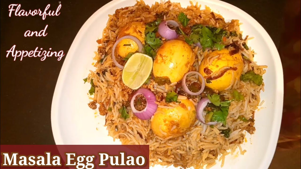 EGG PULAO Recipe || Masala Egg Pulao Recipe || Delicious Anda Pulao- by ...