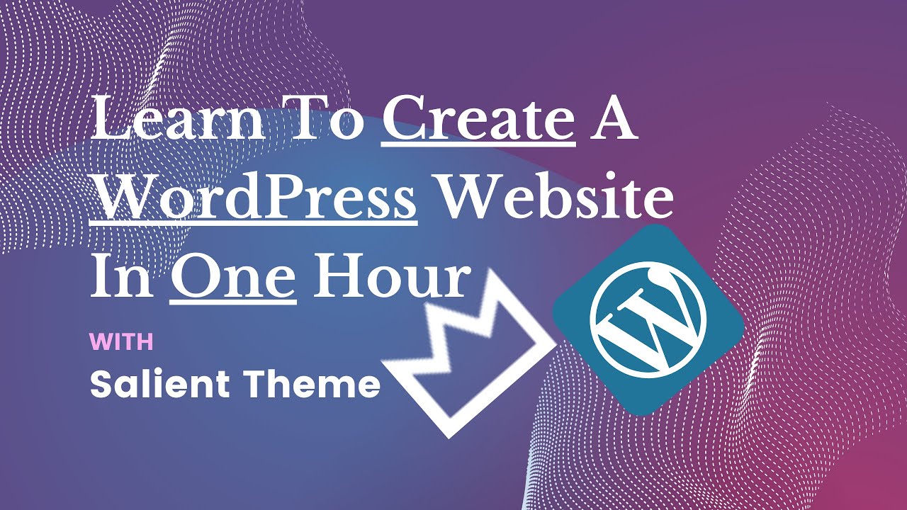 Create A WordPress Website In One Hour With Salient Theme. - YouTube