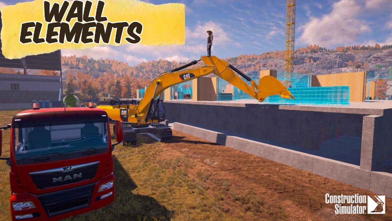 CONSTRUCTION SIMULATOR 22 BAU SIMULATOR 22 PLACING WALLS ARENA - YouTube