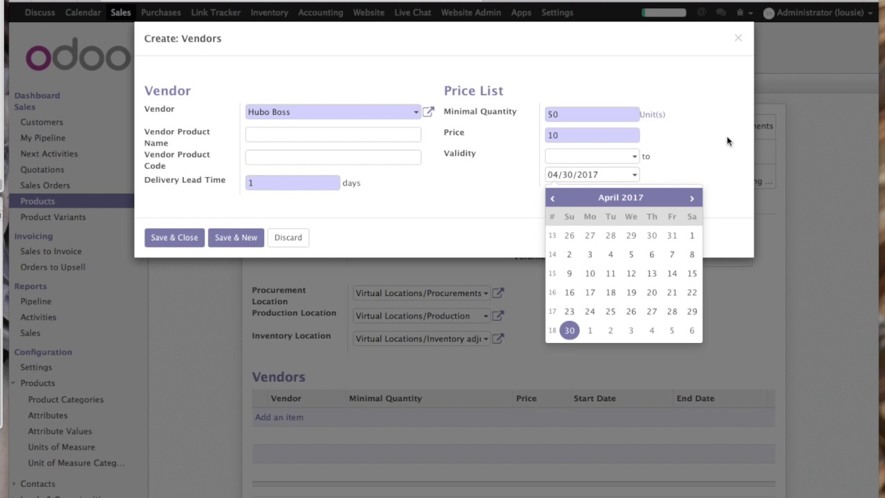 Odoo Tutorial How To Add New Products Youtube