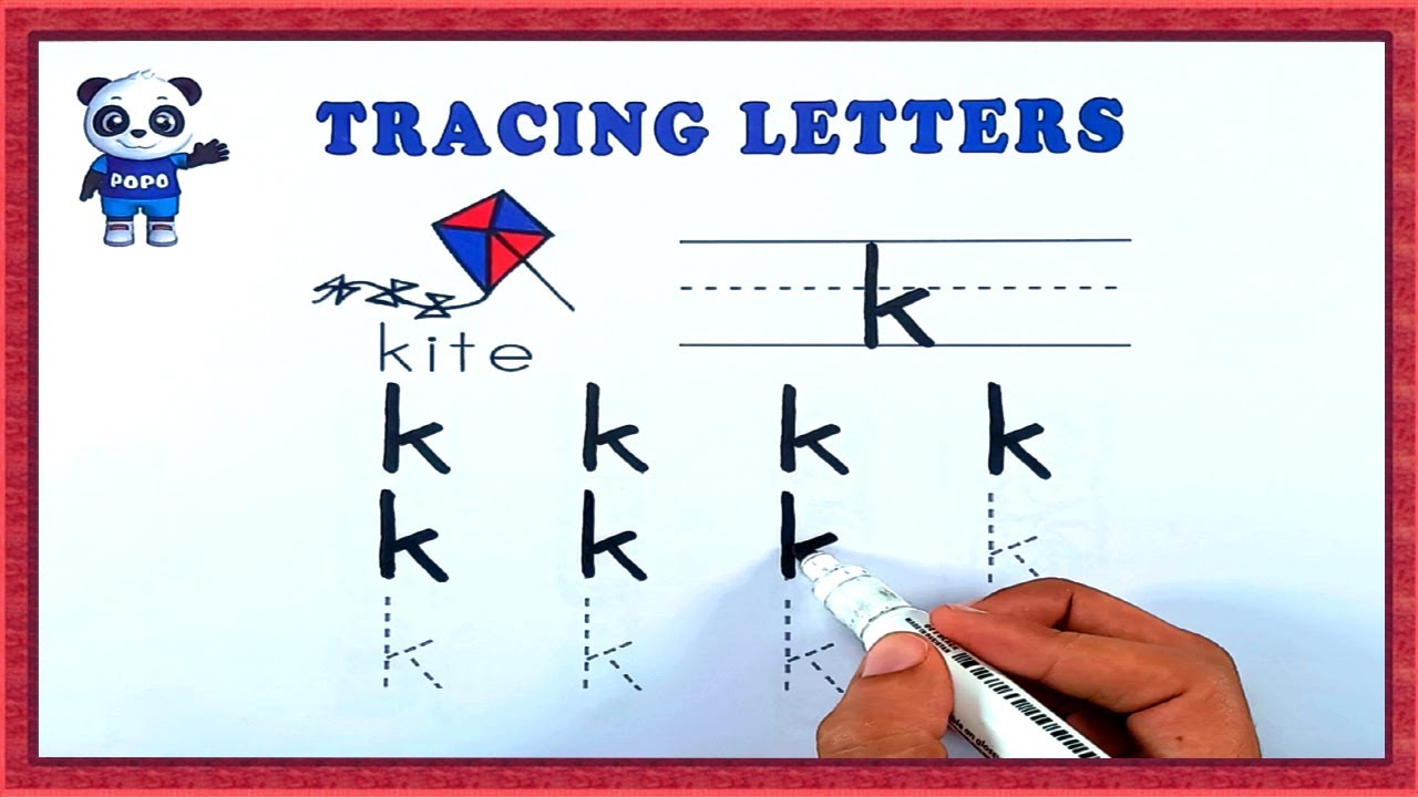 Tracing | Tracing Letter K | Practice Writing Letter K | Kids Learning ...