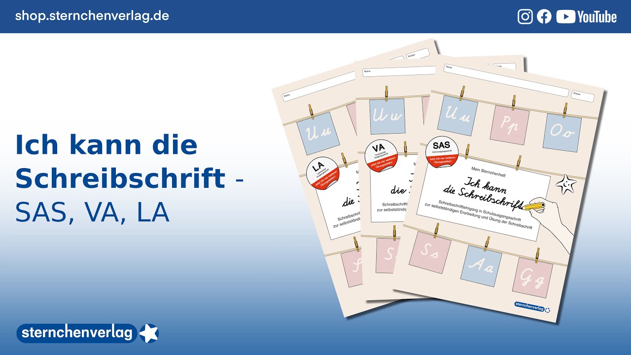 Ich kann die Schreibschrift in SAS, VA und LA - YouTube