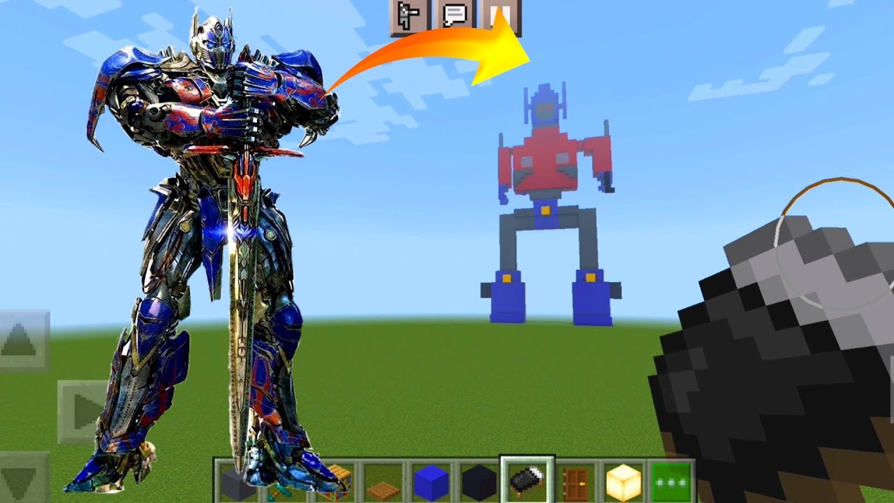 built optimus prime house in#minecraft - YouTube