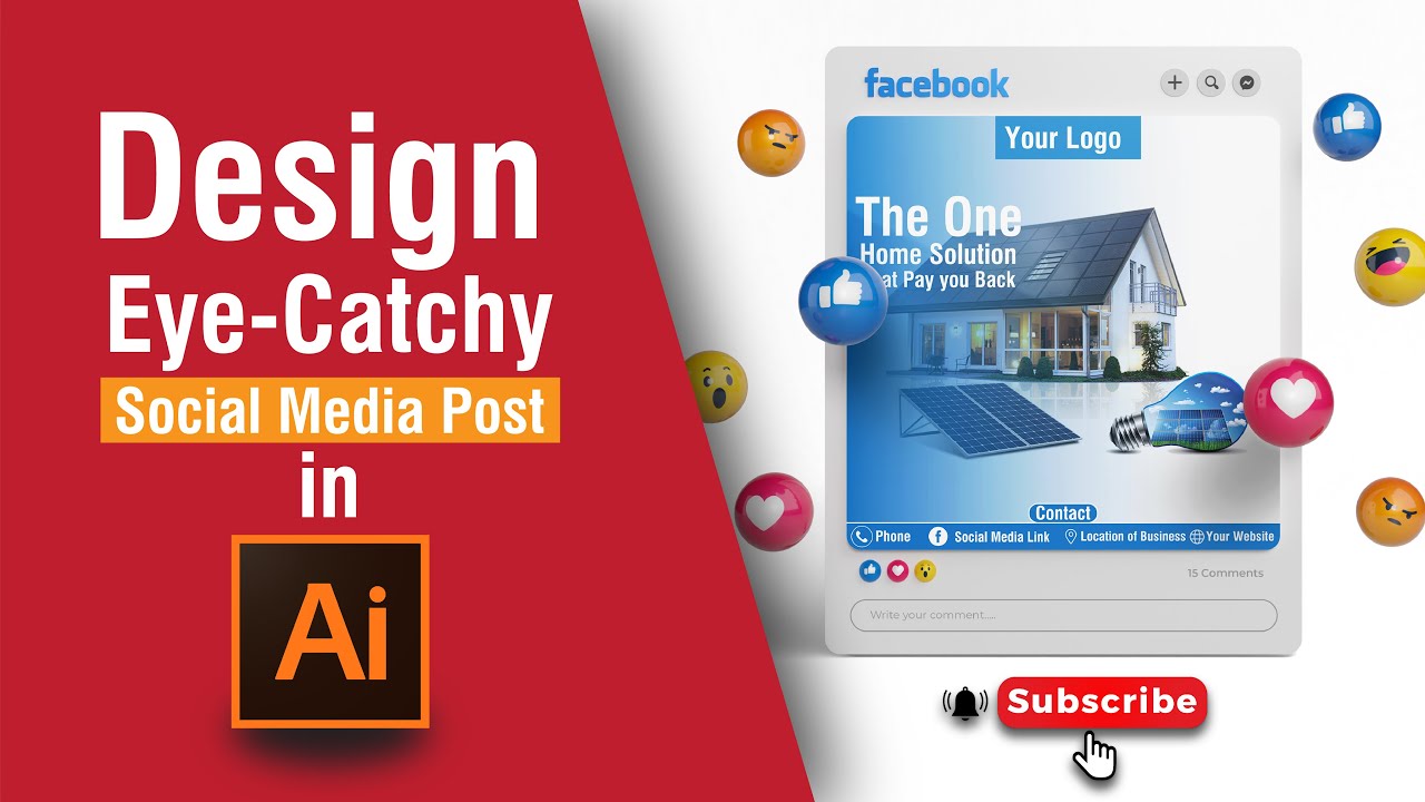 Creating Captivating Facebook Social Media Posts design in Adobe ...